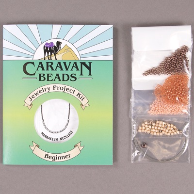 Caravan Beads - - Project Kit - Marrakesh Necklace - Pink and Rose Gold ...
