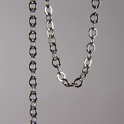 Caravan Beads - - CH0003-GM: 5x4.5mm Flat Cable Chain - Gunmetal (5ft ...